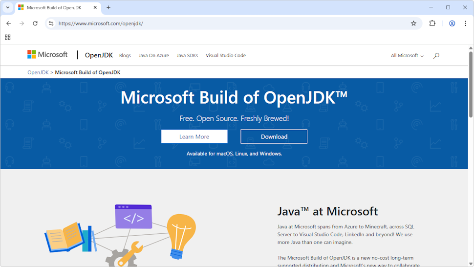 Java | Microsoft Build of OpenJDKのダウンロード及びインストール